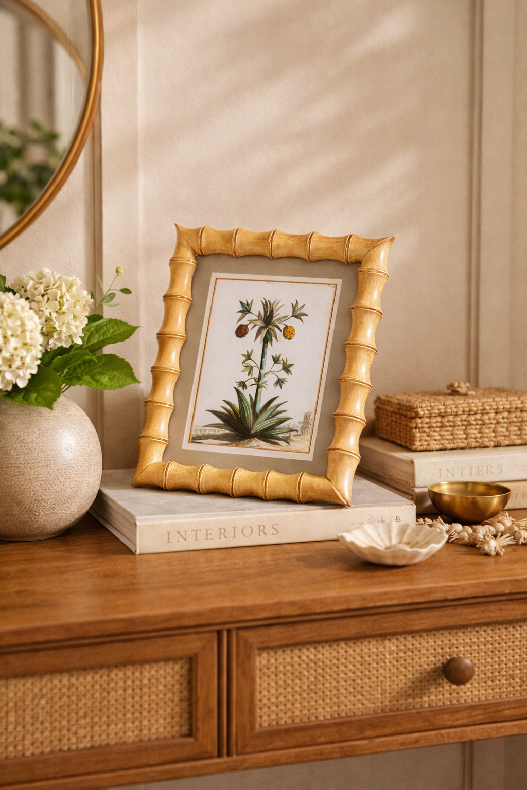 Bamboo Effect Photo Frame - Ivy Grey Interiors