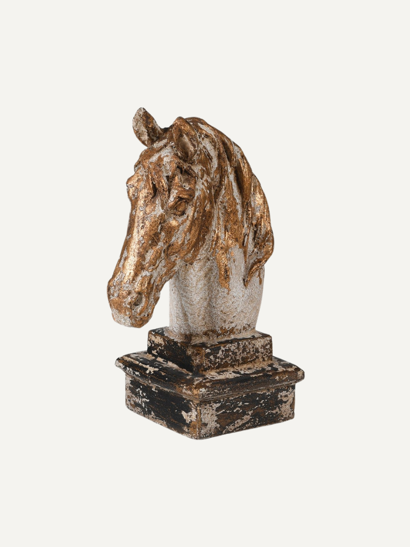 Distressed Horse Head Ornament - Ivy Grey Interiors