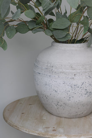 Belmont Distressed Stone Vase - Ivy Grey Interiors