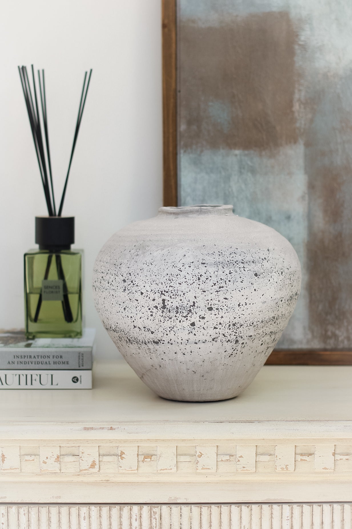 Eccleston Rustic Stone Vase - Ivy Grey Interiors