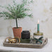 Grey Washed Rattan Rectangular Tray - Ivy Grey Interiors