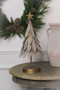 Luxury Gold Metal Leaf Christmas Tree - Ivy Grey Interiors