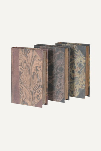 Marbled Book Boxes | Set of 3 - Ivy Grey Interiors