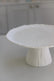 White Ceramic Cake Stand - Default Title - Ivy Grey Interiors